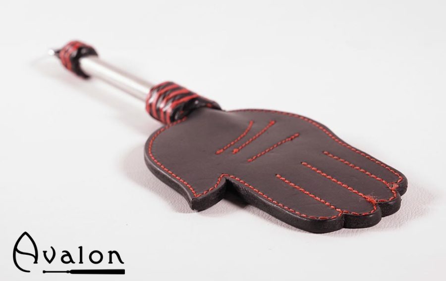 Avalon – GERAINT – Handshaped Paddle – Black and Red – AVALON FETISH